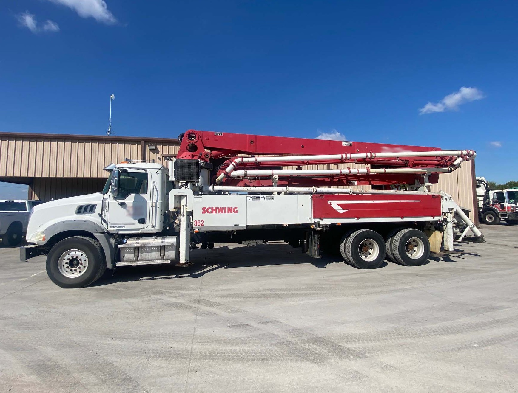 2015 Schwing S36X 2025-5 36 Meter Concrete Boom Pump on 2016 Mack ...
